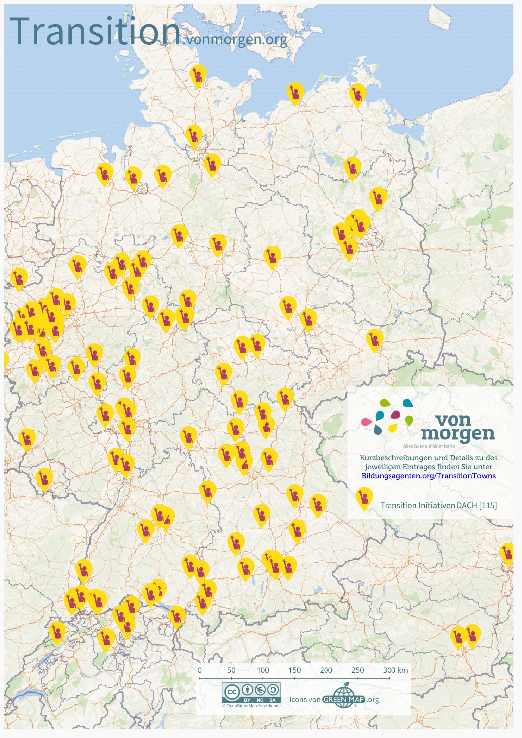 #Transitiontown Initiativen - Karte von morgen